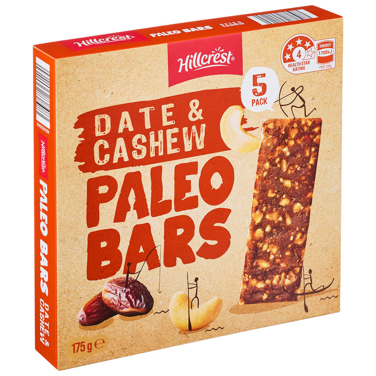 Cashew & Date Paleo Bars 5 Pack 175g